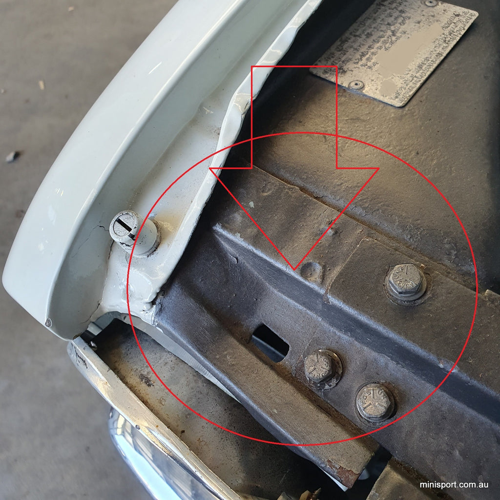 Mini Clubman bonnet lock panel/bracket- R/H – Minisport