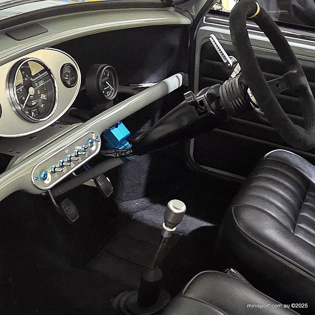 Adjustable steering column bracket- Polished [SST3202-POL] – Minisport