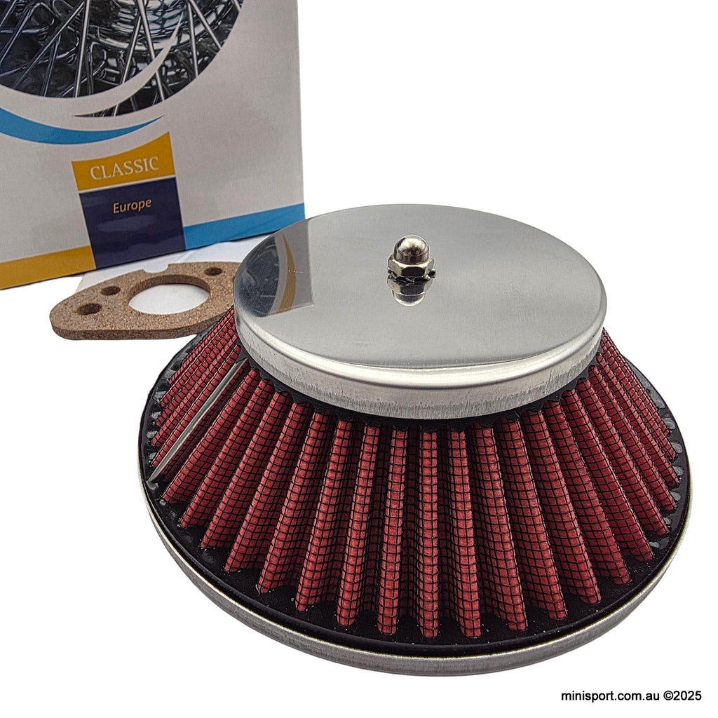 MINI & MOKE 1-1/4" BUDGET CONE AIR FILTER ASSEMBLY [56-9335-BUDGET ...
