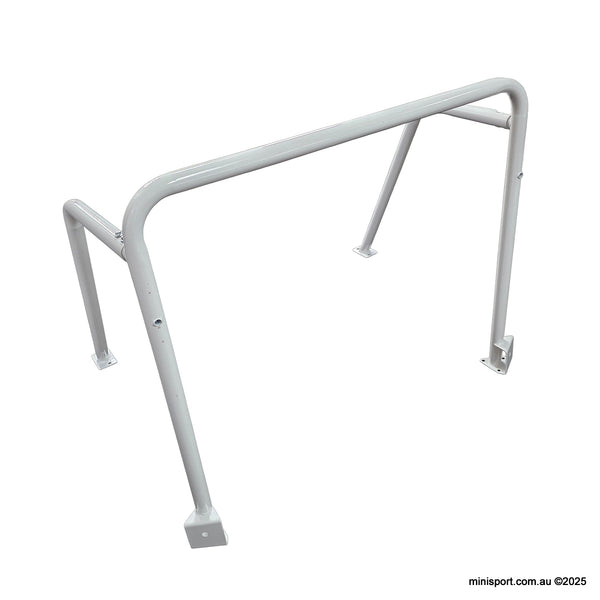 MOKE ROLL BAR WITH INERTIA TYPE SAFETY BELTS- WHITE [MK1114] – Minisport