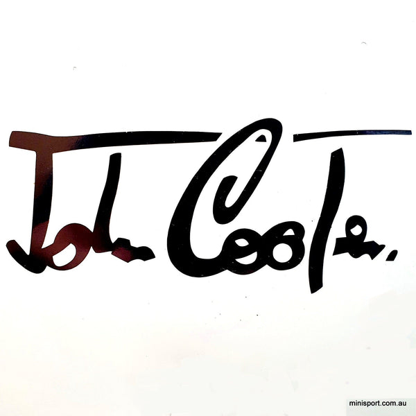 JOHN COOPER SIGNATURE STICKER- BLACK – Minisport