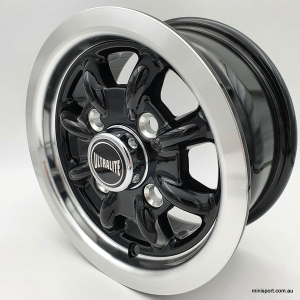 MINI 10X4.5" ULTRALITE RALLY WHEEL SET- BLACK (ET34)- SET OF 4 – Minisport