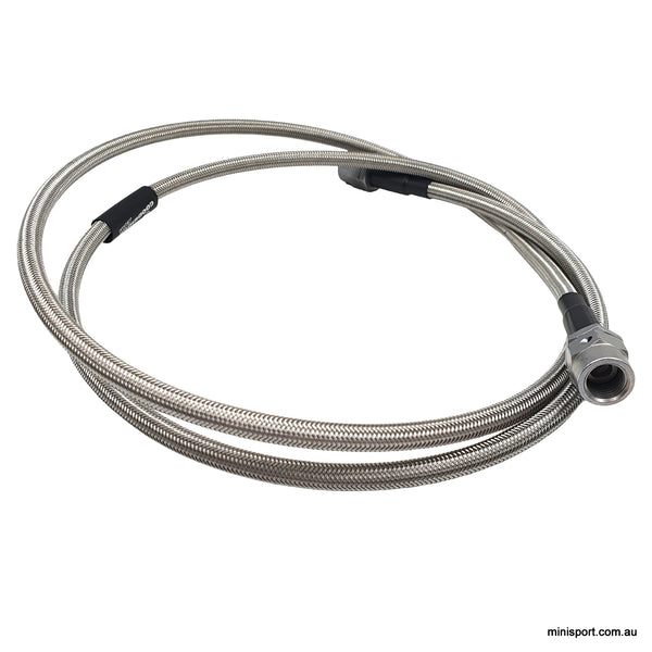 Mini oil pressure line, 4ft long, braided steel – Minisport