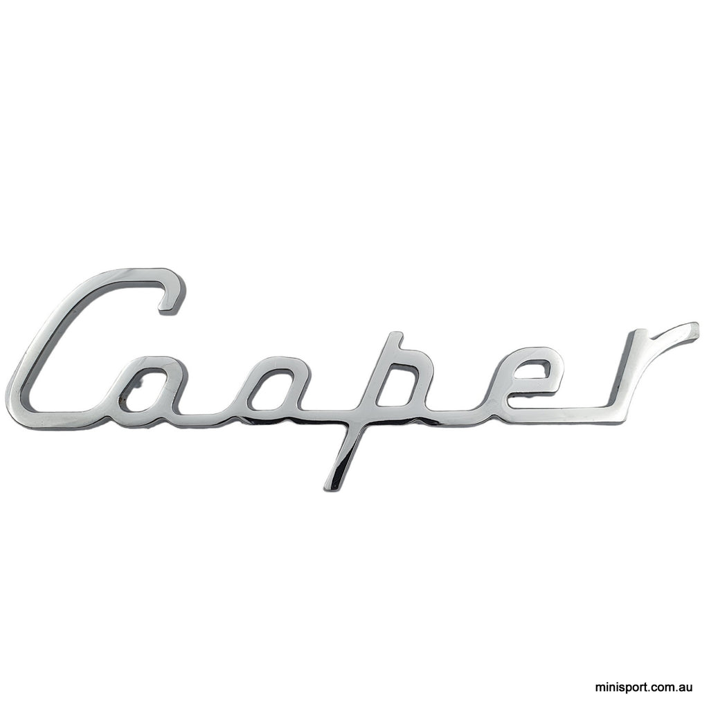 Mini austin 'Cooper' boot script badge – Minisport