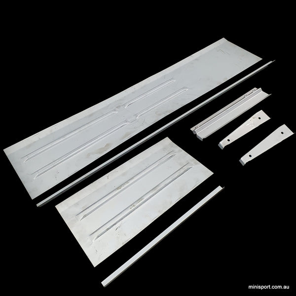 MOKE OUTER FLOOR PAN KIT (LEFT & RIGHT) INCLUDING BATTERY STAND [ALA73 ...