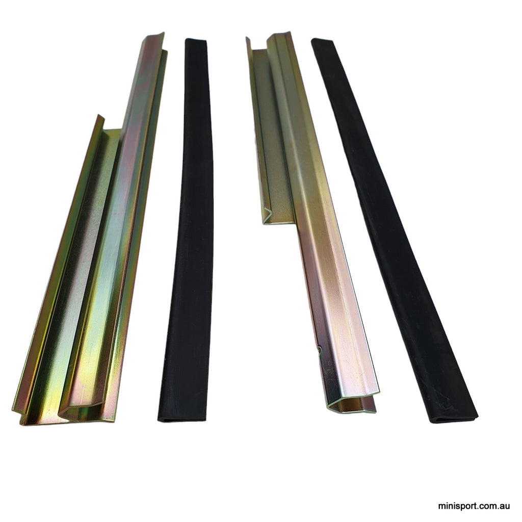 MINI ROVER DOOR GLASS WINDOW RAIL SUPPORT KIT WITH RUBBERS [MSSK2105 ...