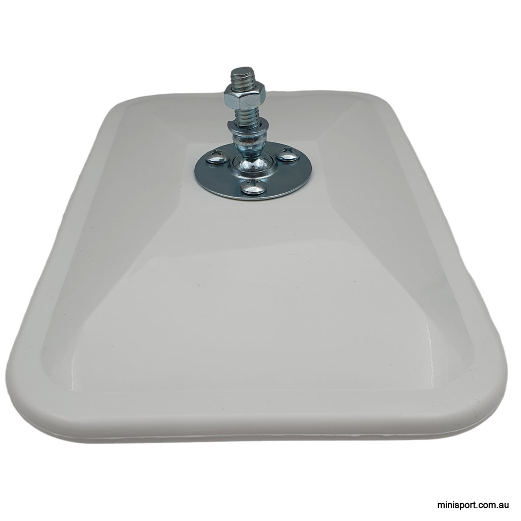 Mini moke mirror, plastic back, fits original holder – Minisport