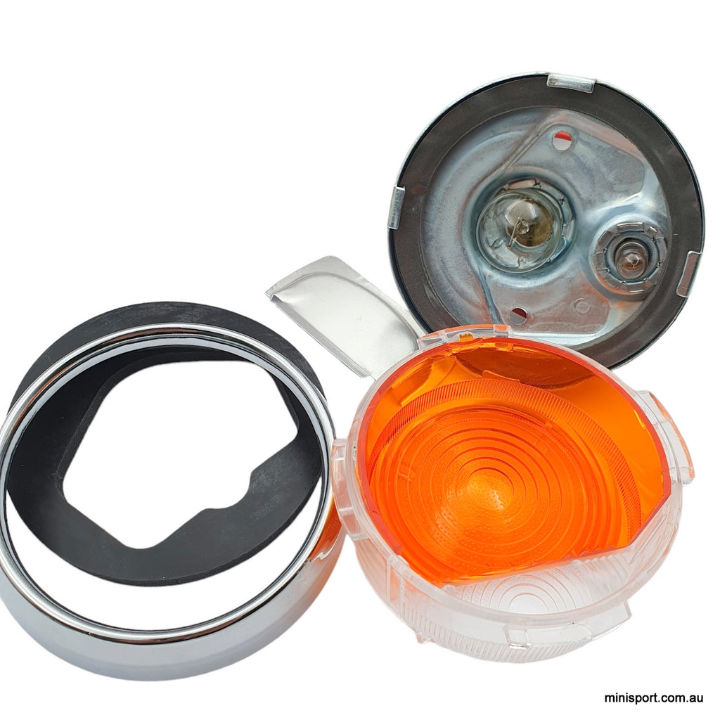 EARLY MOKE FRONT SIDELIGHT/INDICATOR ASSEMBLY- ALSO DOES MGA/MINOR ...