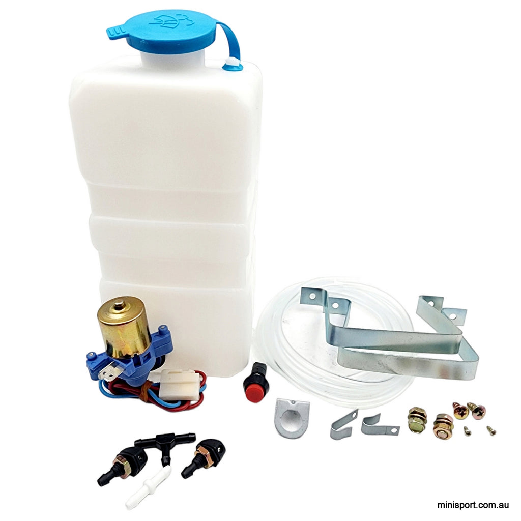 MINI & MOKE ELECTRIC WASHER BOTTLE KIT, LEYLAND STYLE WITH BRACKETS [W ...