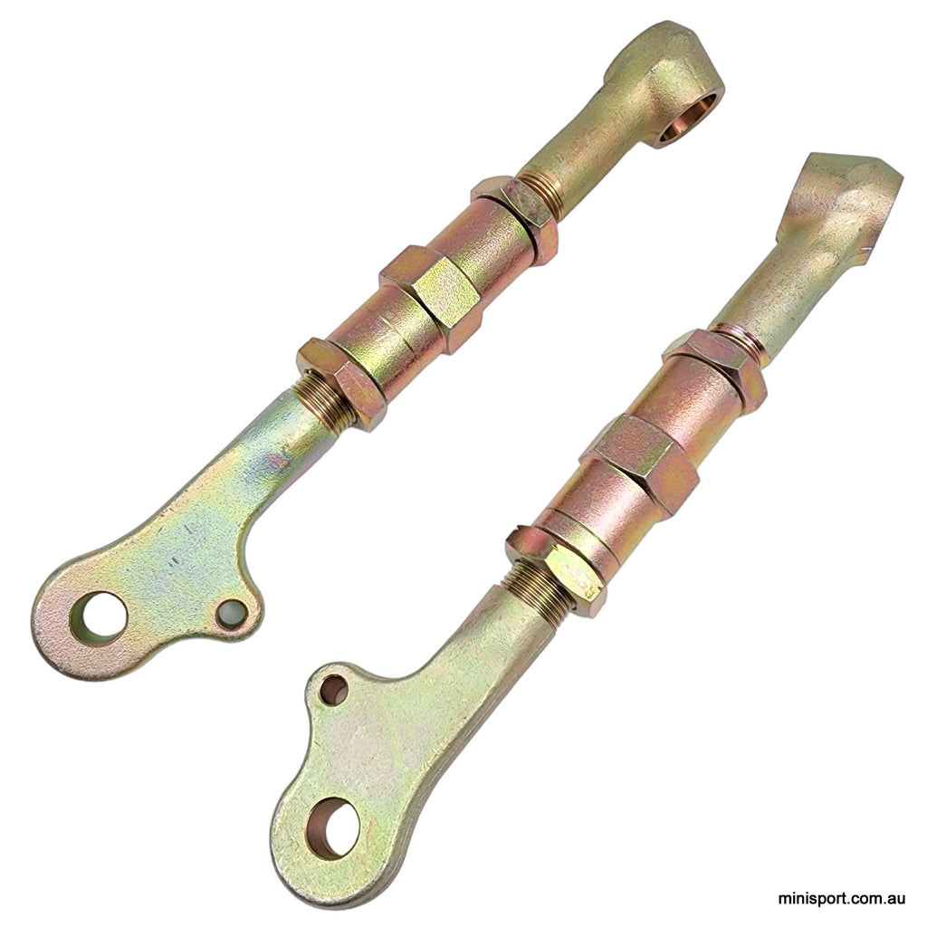MINI & MOKE PAIR OF ADJUSTABLE LOWER CONTROL ARMS- HEAVY DUTY [SP431A ...