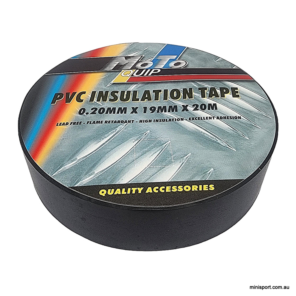 PVC INSULATION TAPE- BLACK (0.20MM X 19MM X 20M) – Minisport