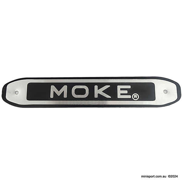 MOKE FRONT BADGE- SMALL TYPE- ALLOY [MK1106] – Minisport