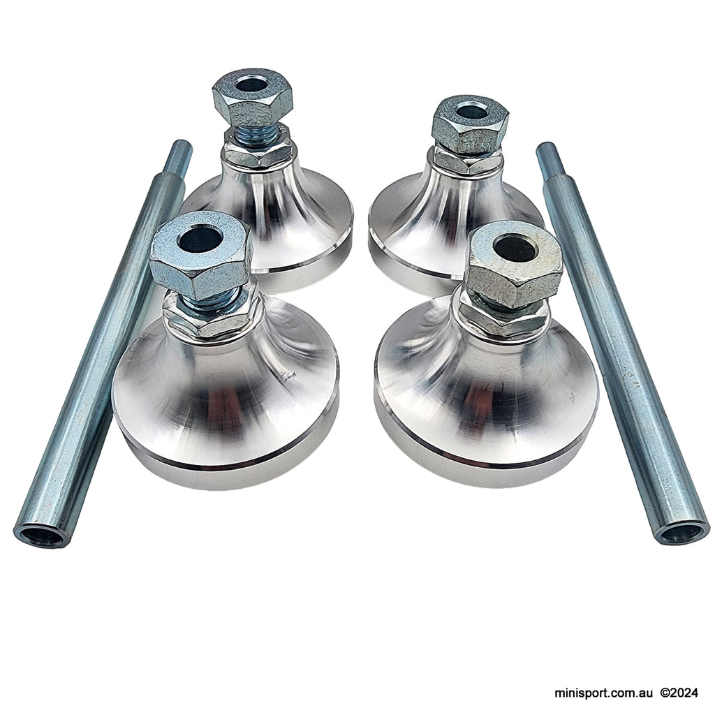 MINI OR MOKE ADJUSTABLE RIDE HEIGHT CONES COMPLETE CAR SET [C-STR644 ...