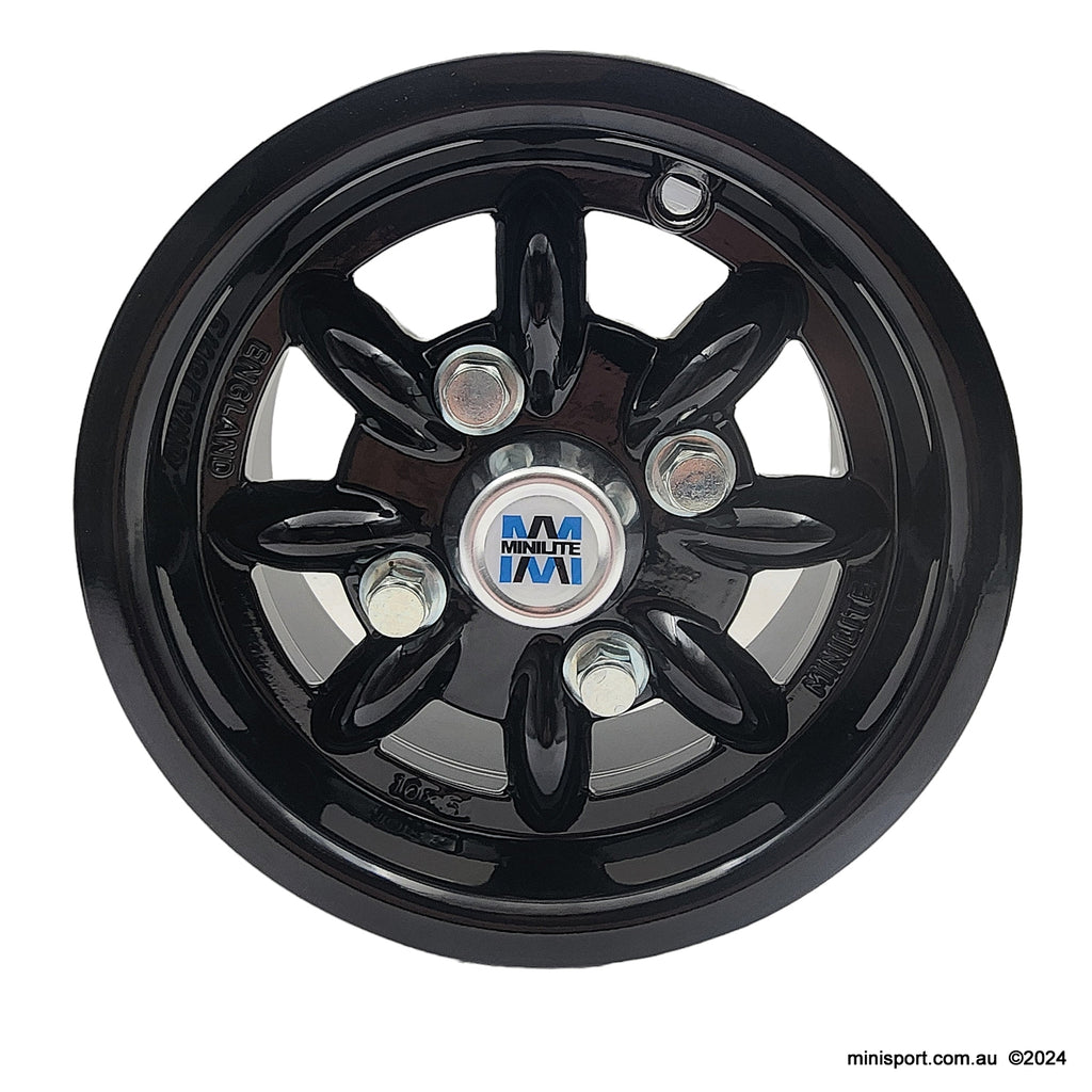 10X5 GENUINE MINILITE ALLOY WHEEL "S" OFFSET BLACK- SET OF 4 [C-21A190 ...
