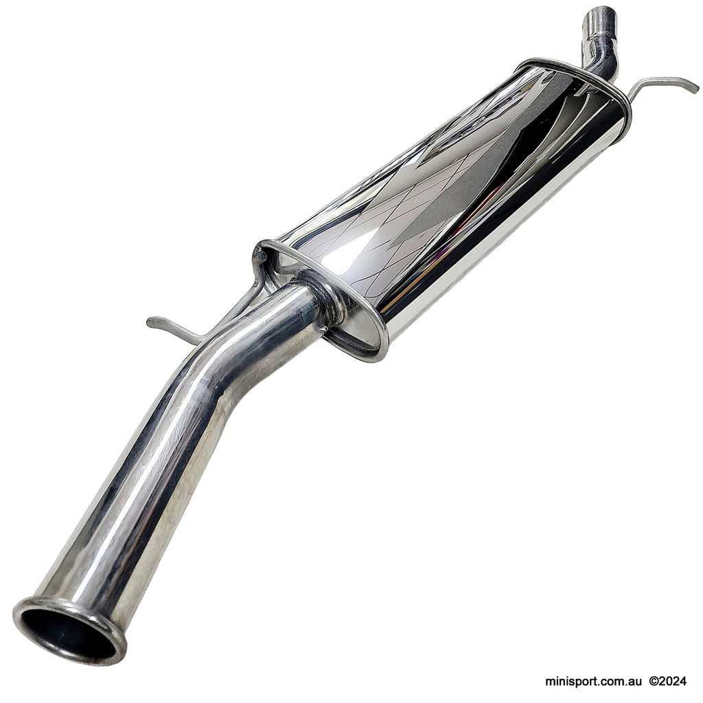 Mini stainless steel 1-3/4 RC40 with 2" rolled edge exit pipe – Minisport