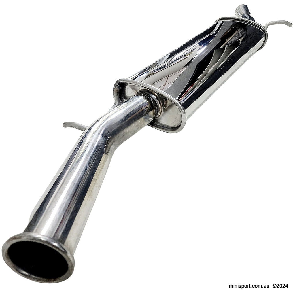 Mini stainless steel 1-3/4 RC40 with 2" rolled edge exit pipe – Minisport