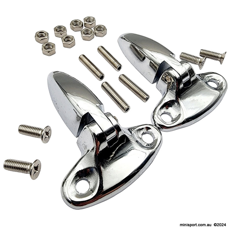 Chrome boot hinges, PAIR – Minisport