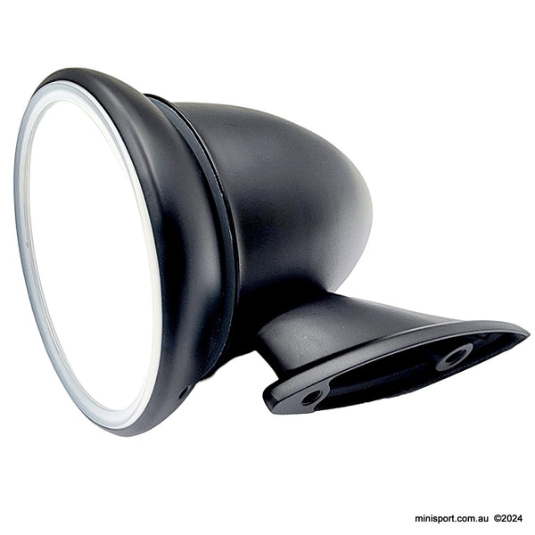 MINI MIRROR TORPEDO FLAT WING/DOOR MIRROR-BLACK [GAM105BLACK] – Minisport