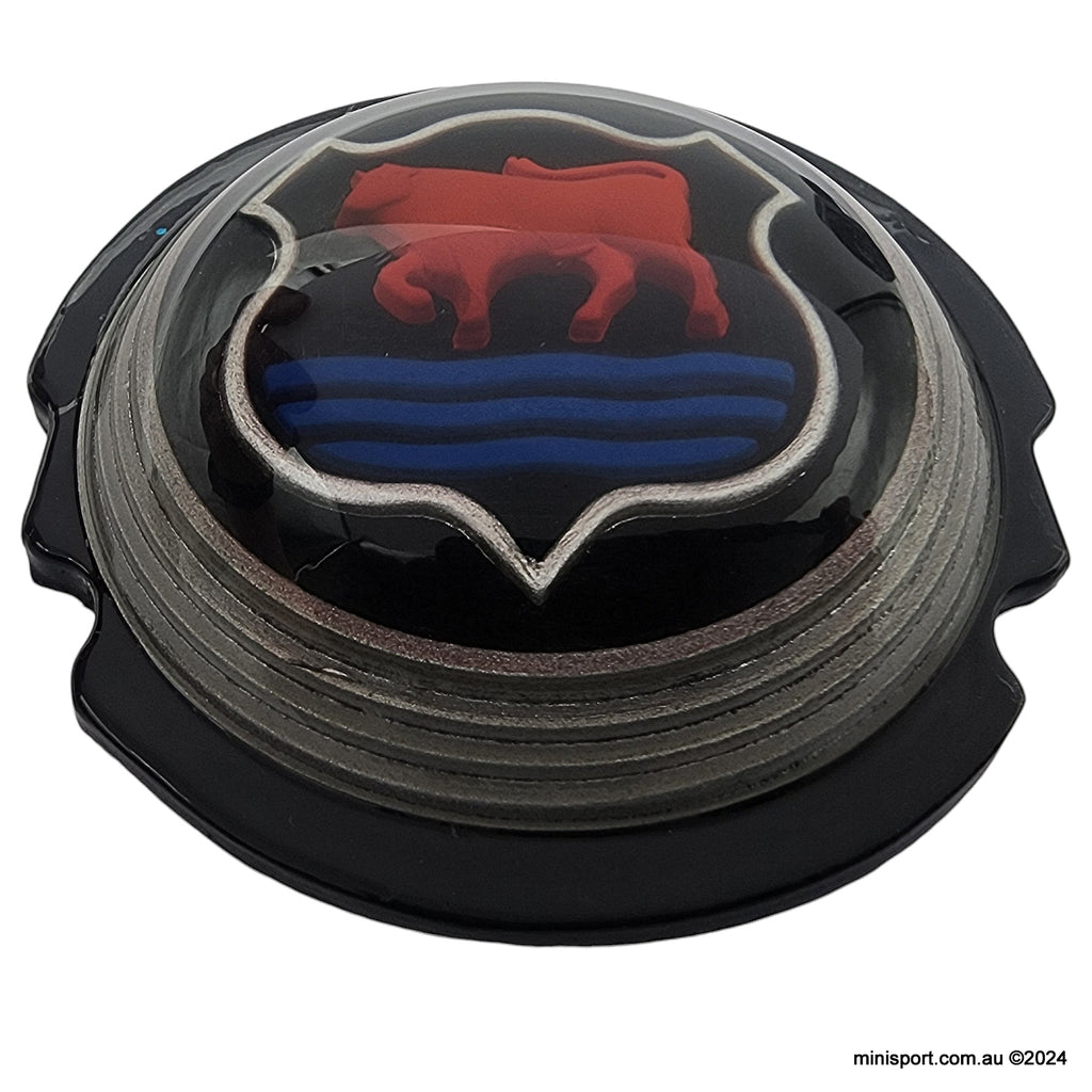 Morris 1100 bonnet badge AD016- Black [HYA3764B] – Minisport