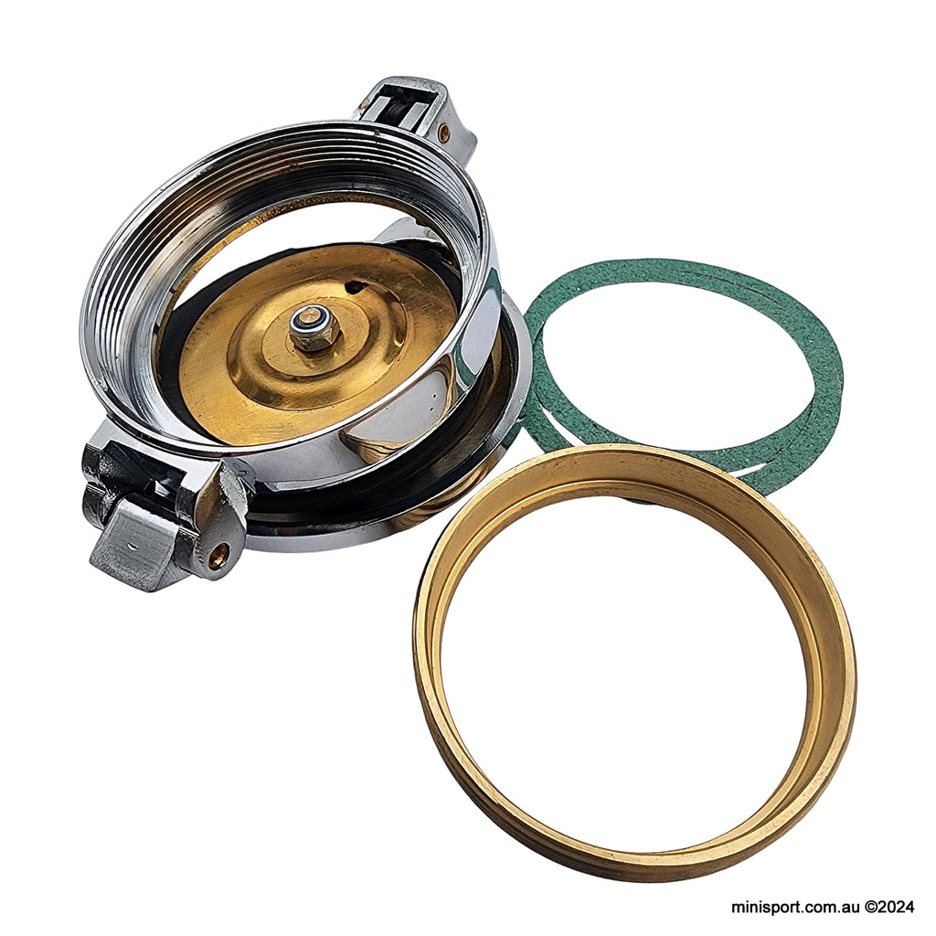 MONZA CHROME FLIP FUEL CAP WITH COLLAR [SP228] – Minisport