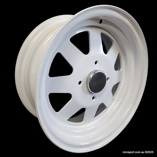 MOKE 13X5.5 SUNRAYSIA RIM- BRAND NEW- PCD 4X4" (101.6mm) *Includes cap ...