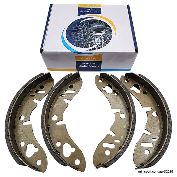 MINI & MOKE STD BRAKE SHOE SET FOR FRONT- Budget [GBS102MS] – Minisport