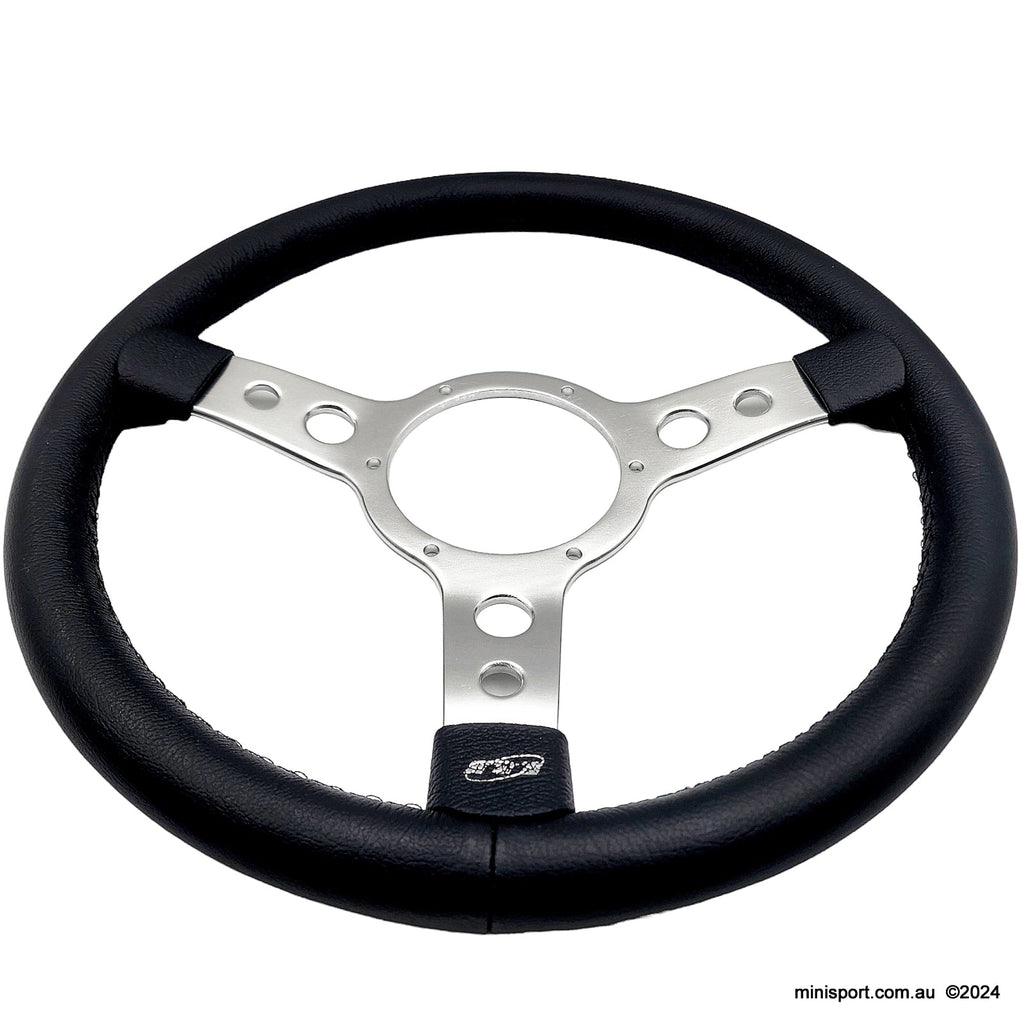 MINI & MOKE 14" LEATHER DISH MOUNTNEY STEERING WHEEL [43SPLB] – Minisport