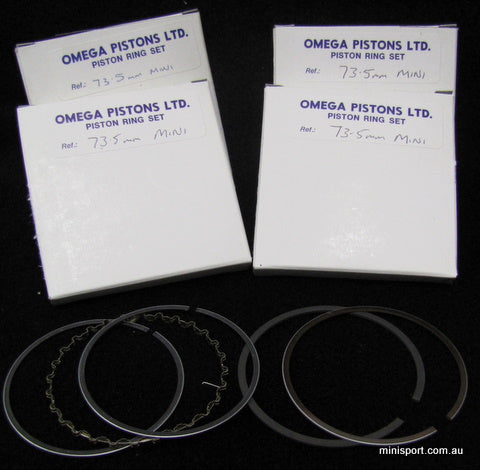 OMEGA RING SET (FORGED PISTON TYPE) 1275+114 (73.5mm) SET OF 4 – Minisport