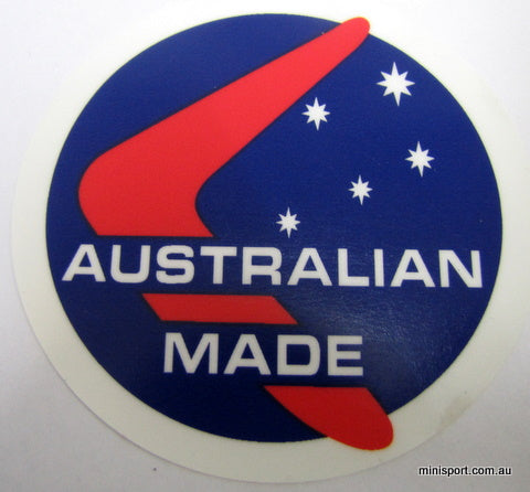 Mini Australian made sticker (internal)- 90mm – Minisport