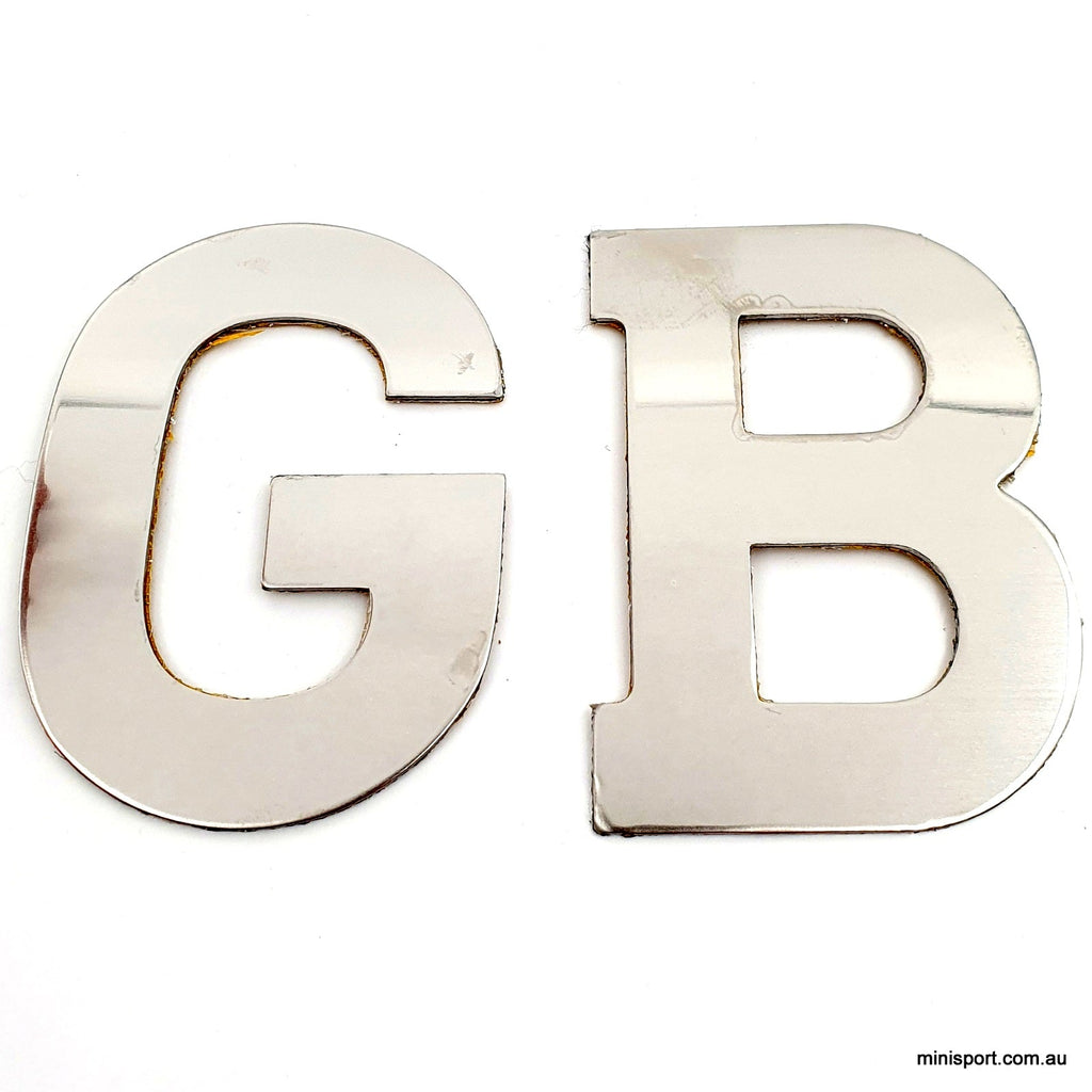 GB BADGE STAINLESS STEEL- SELF ADHESIVE – Minisport