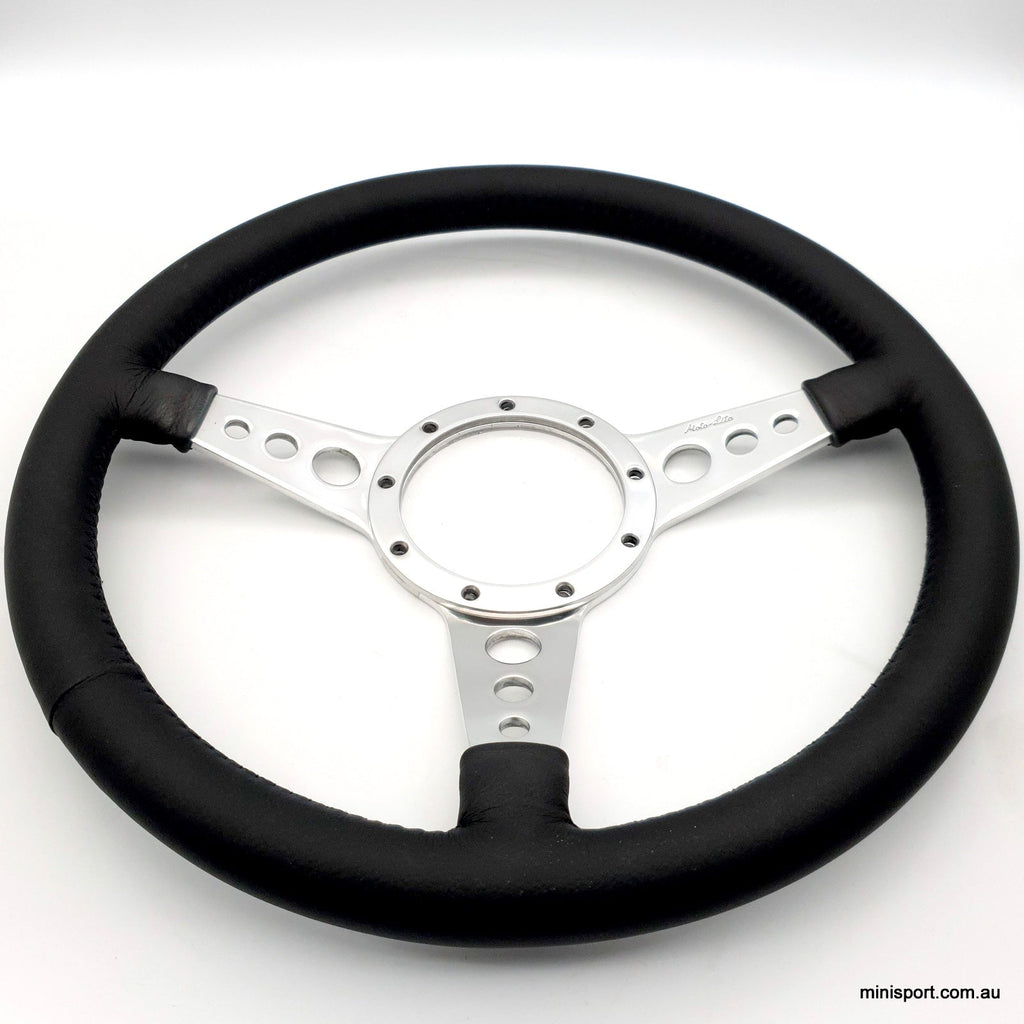 14" MOTALITA DISHED STEERING WHEEL- LEATHER – Minisport