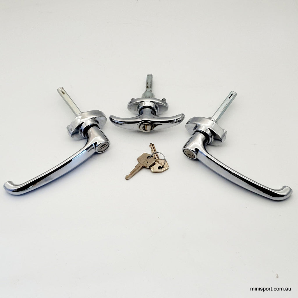 MINI 850/COOPER DOOR HANDLE KIT WITH BOOT HANDLE 1966 ON Mk1 & UK Mk2 ...