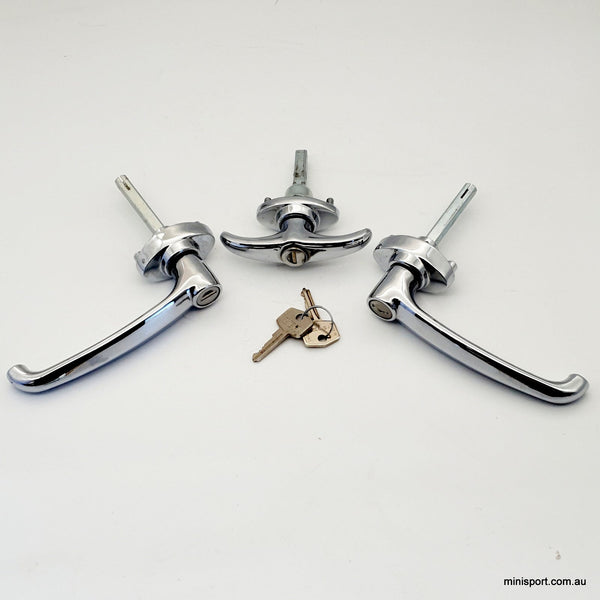 MINI 850/COOPER DOOR HANDLE KIT WITH BOOT HANDLE 1966 ON Mk1 & UK Mk2 ...