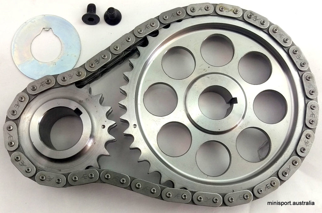 MINI & MOKE DUPLEX CHAIN AND STEEL GEARS LIGHTENED SET [C-AJJ3325 ...
