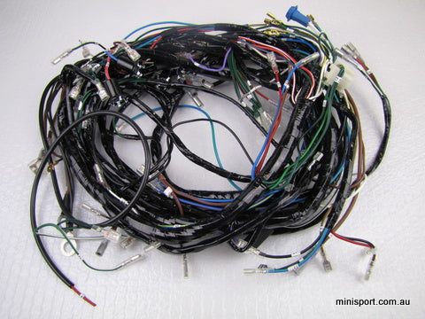 MORRIS MINI MK1 DELUXE OR COOPER S WIRING LOOM- AUSTRALIAN SPEC- GENER ...