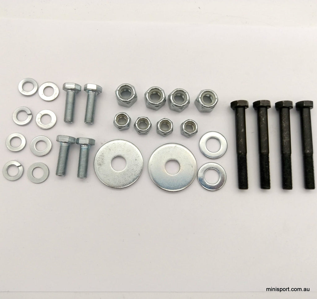 MINI & MOKE REAR SUBFRAME BOLT KIT LESS BUSHES AND SUPPORT PINS [MS44B ...