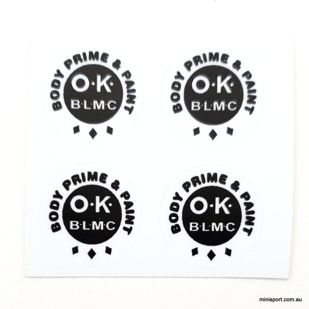 BODY PRIME & PAINT OK BLMC STICKER-25MM (SET OF 4) – Minisport