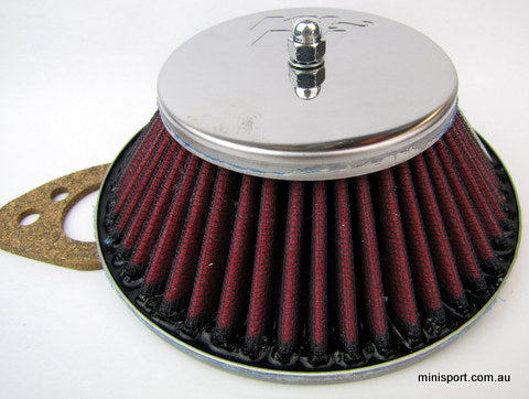 MINI & MOKE 1-1/4" AIR FILTER ASSEMBLY- CONE- K+N [56-9335] – Minisport