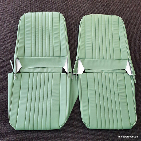 AUSTRALIAN MK1 MINI FRONT SEAT COVERS (PAIR)- MATADOR RED- LOW BACK ...