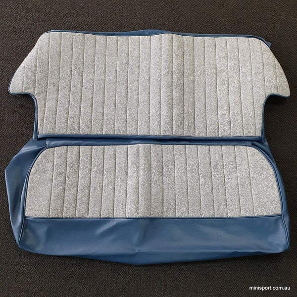 EARLY MK1 MINI REAR SEAT COVERS- MIDNIGHT BLUE WITH FLECK- - UPPER & L ...