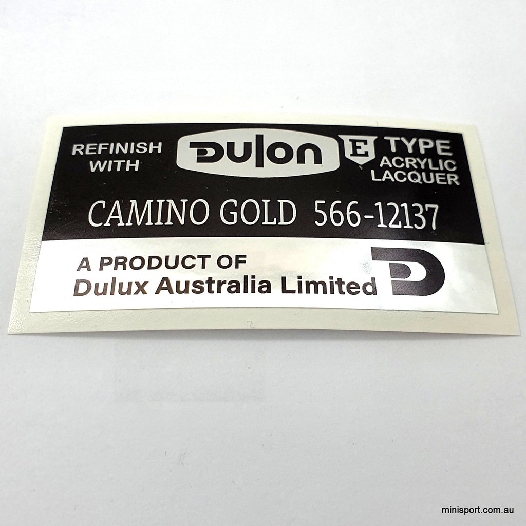 DULON PAINT CODE STICKER – Minisport