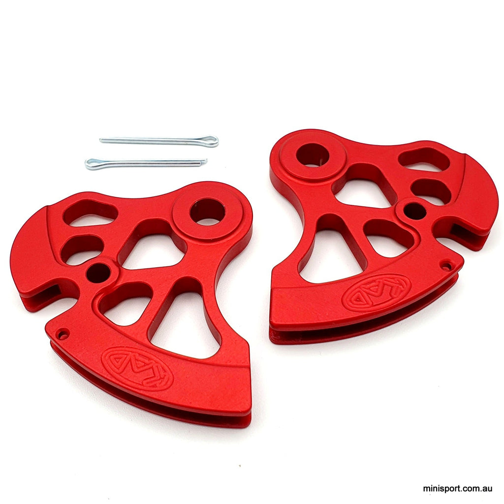 KAD PAIR ALLOY HANDBRAKE QUADRANTS- RED – Minisport