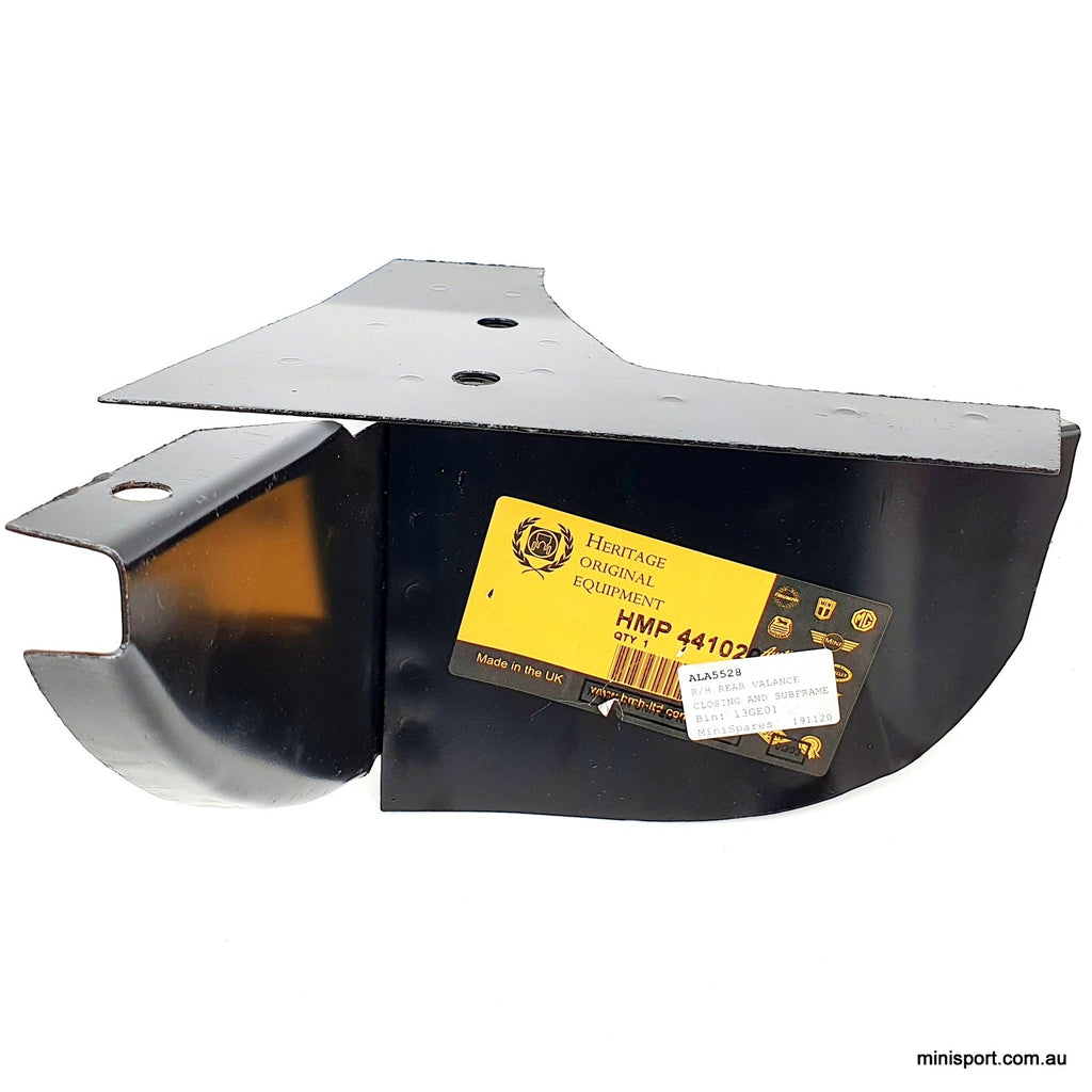 MINI REAR VALANCE CLOSING PANEL AND SUBFRAME MOUNT REPAIR- R/H [ALA552 ...