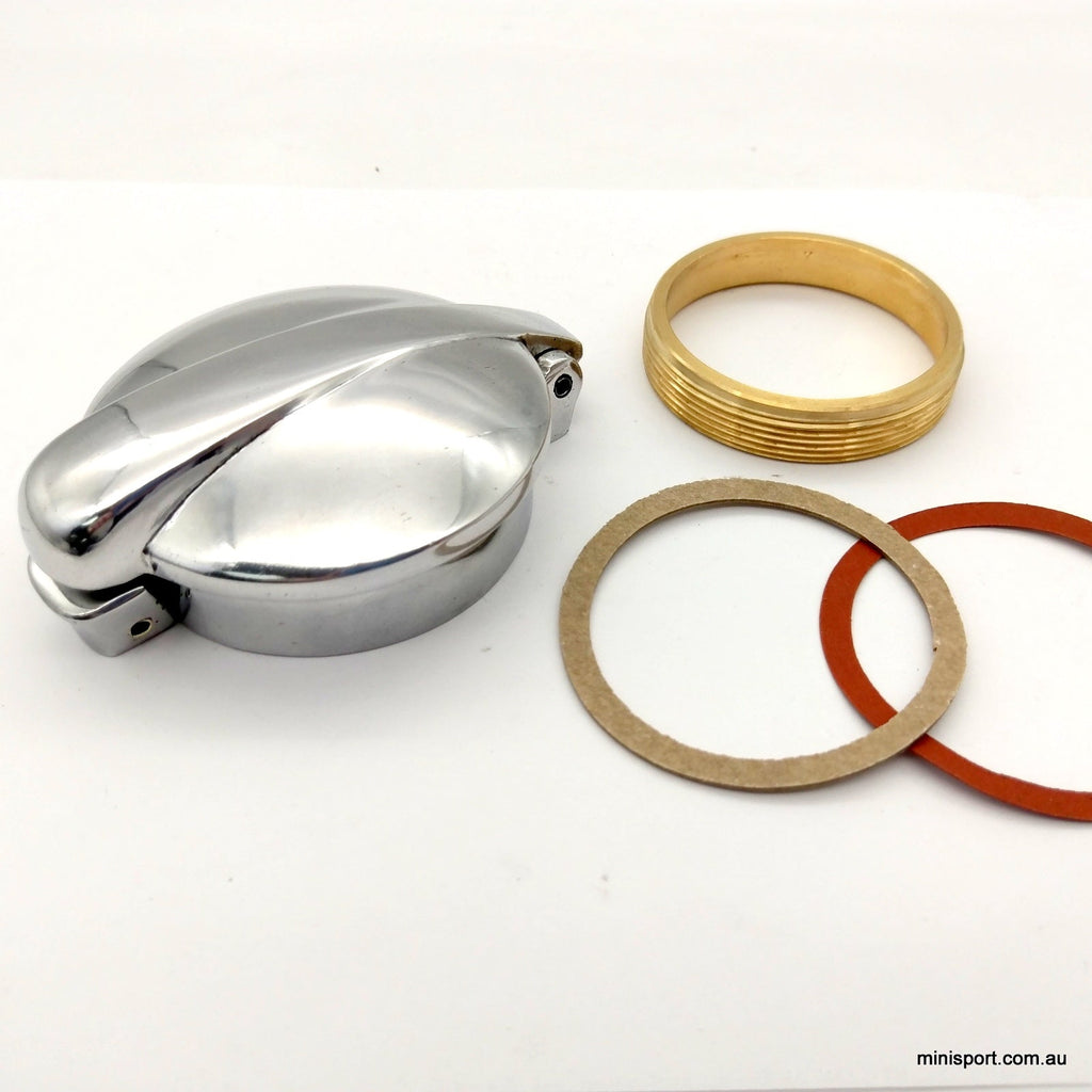 MINI PETROL CAP- MONZA ALLOY- INCLUDING ADAPTOR COLLAR – Minisport