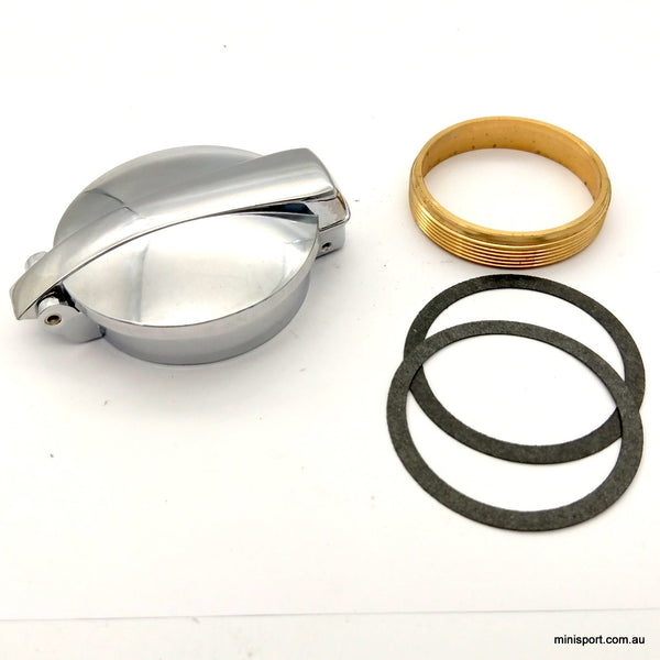 Mini Monza replica fuel cap, chrome (Non locking) – Minisport