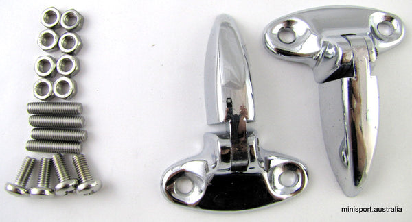 Chrome boot hinges, PAIR – Minisport
