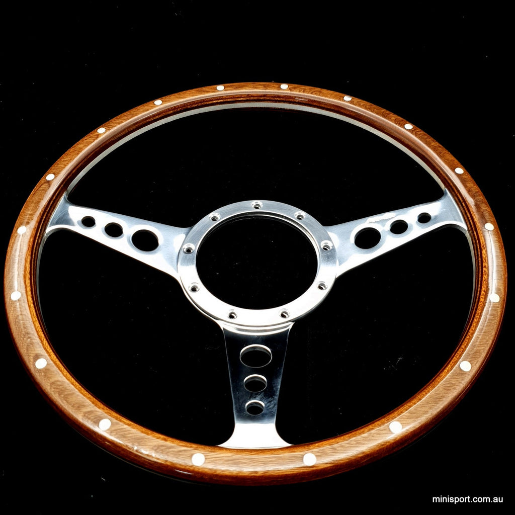 13" MOTALITA DISHED STEERING WHEEL- WOOD – Minisport