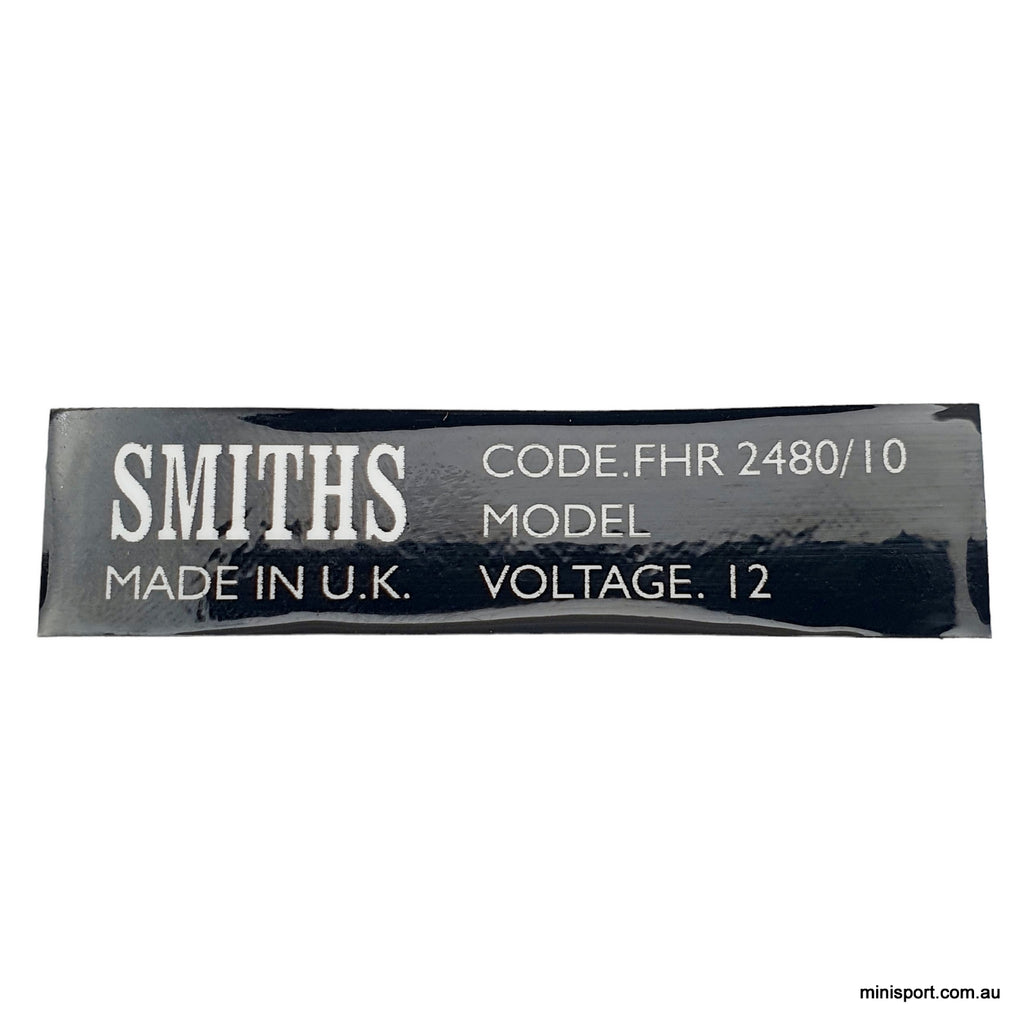 STICKER FOR METAL BODY HEATER 'SMITHS' COOPER & S – Minisport
