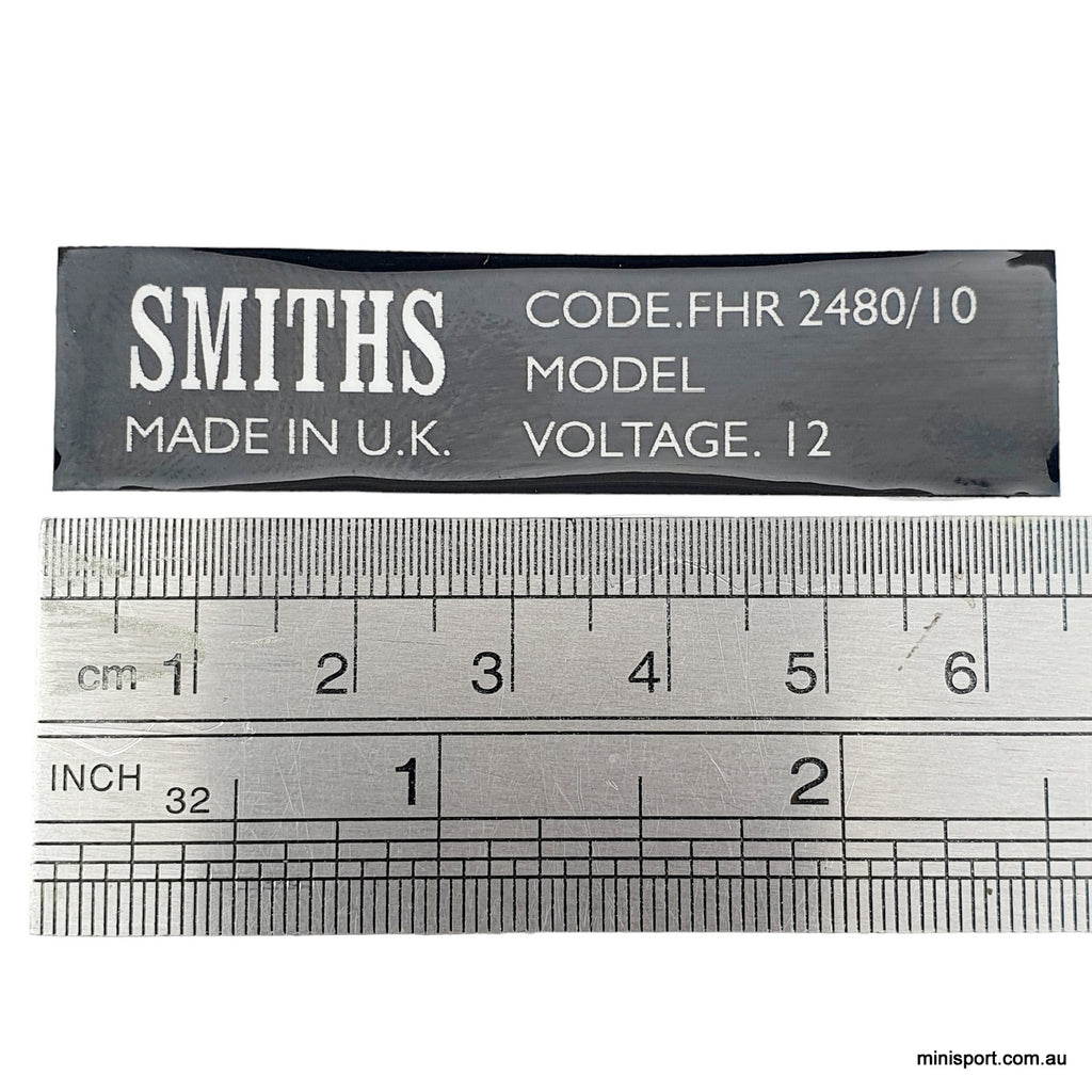 STICKER FOR METAL BODY HEATER 'SMITHS' COOPER & S – Minisport